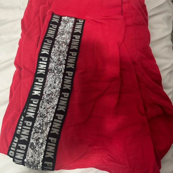 PINK Victoria's Secret | Pants & Jumpsuits | Red Sparkly Pink ...